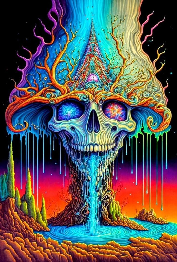 Trippy Skull Wallpapers - Wallpaper Cave