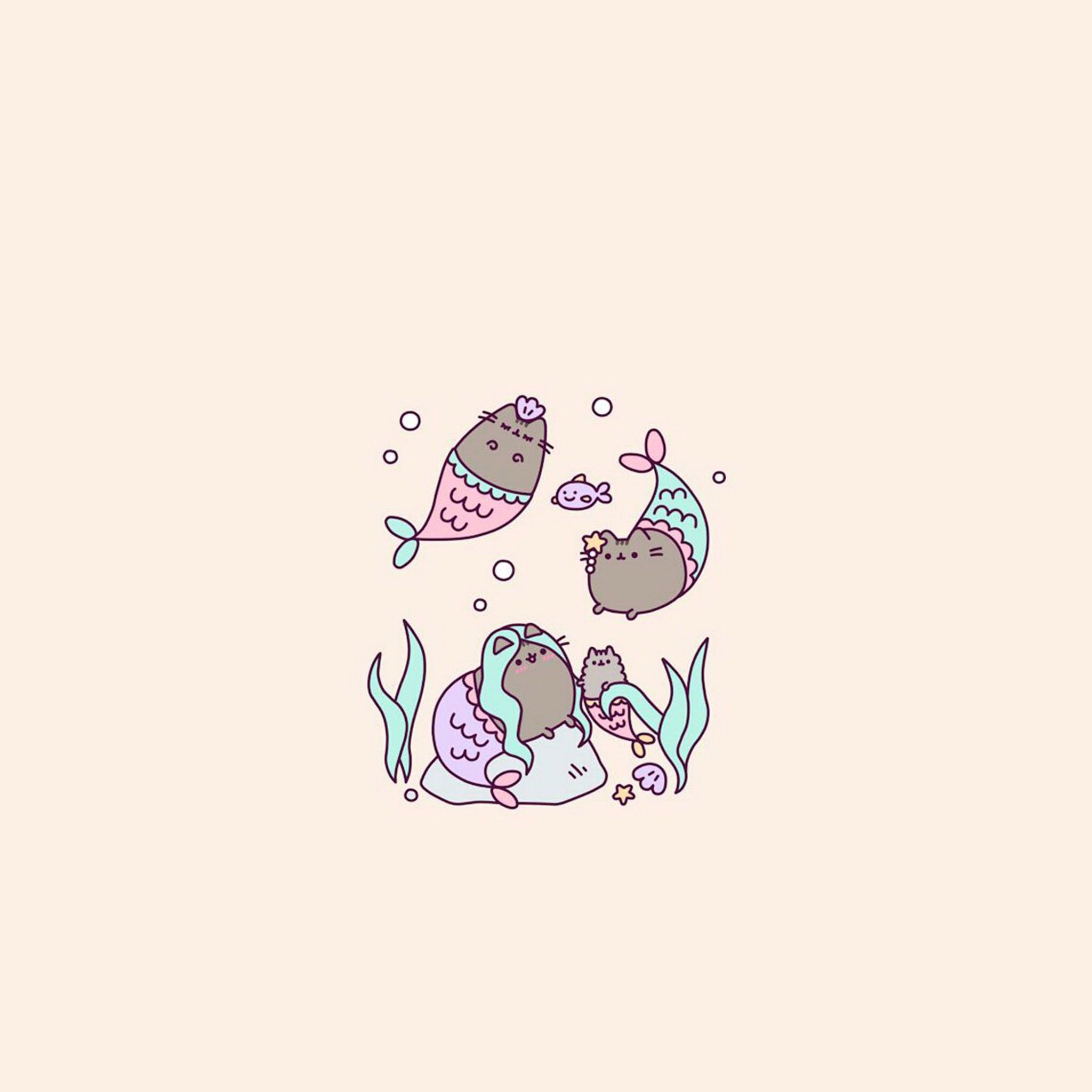 Pusheen Mermaid Wallpapers - Wallpaper Cave