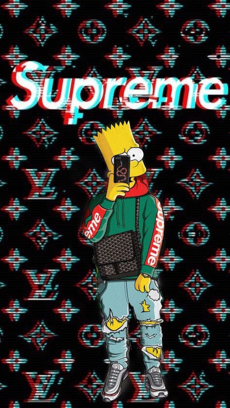 Supreme Bart iPhone Wallpapers - Wallpaper Cave
