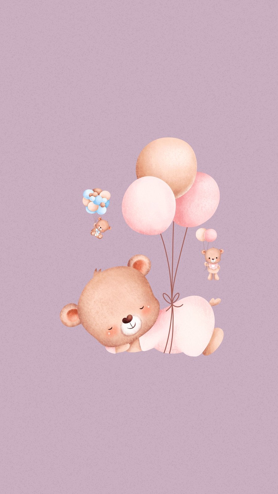 Cute Purple Bear Wallpapers - Wallpaper Cave