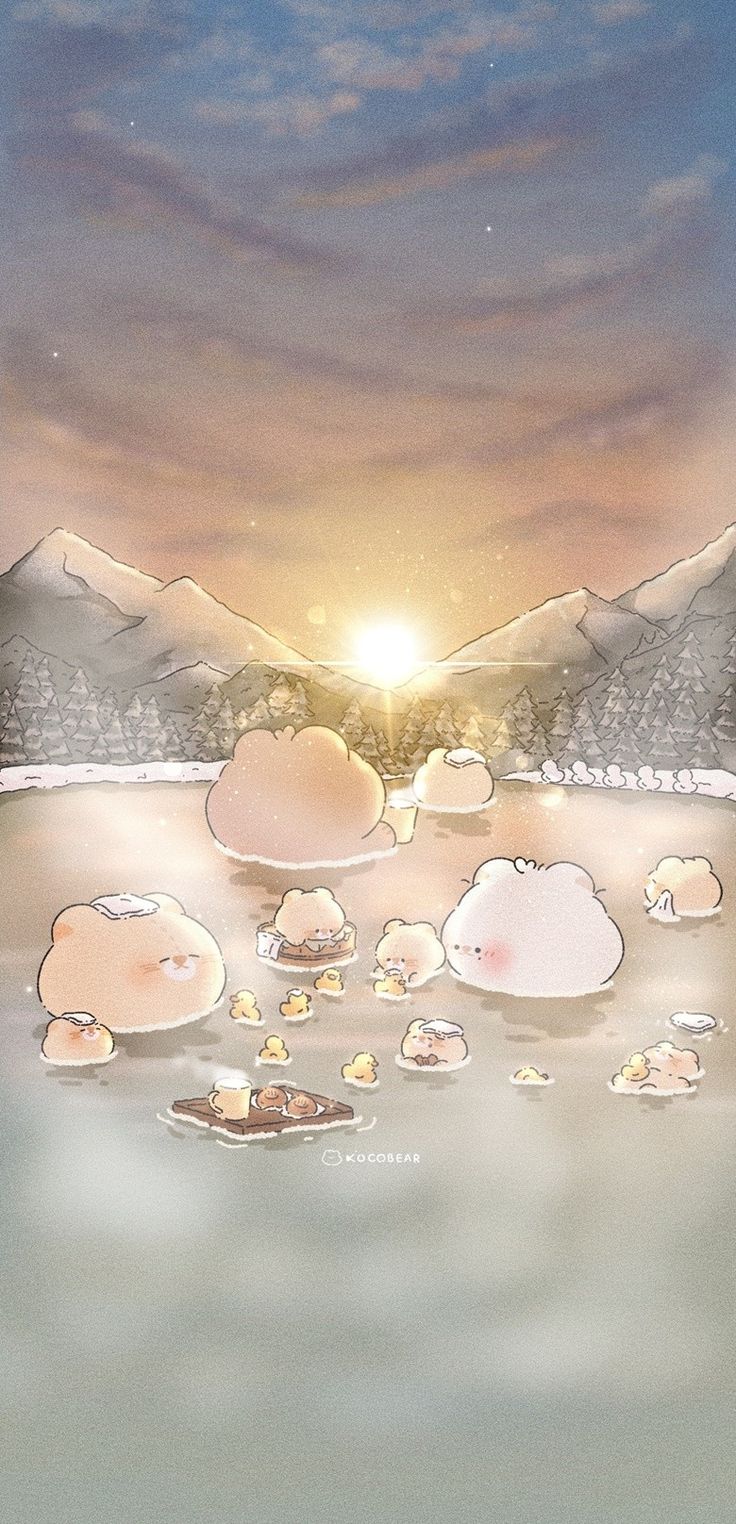 Spring Aesthetic Cartoon Wallpapers - Wallpaper Cave