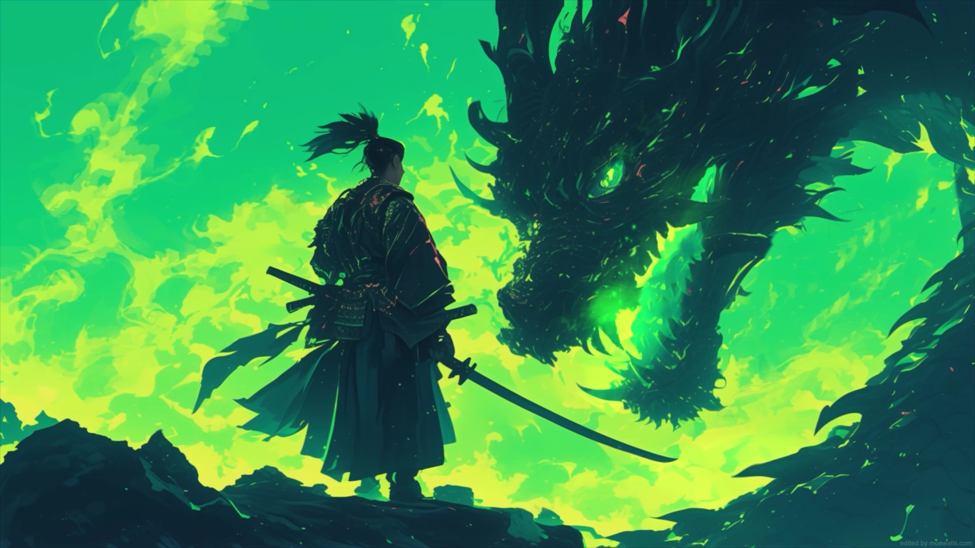 Samurai Vs Dragon Wallpapers - Wallpaper Cave