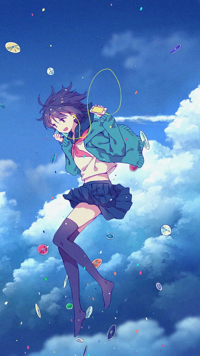 Cloud Anime Girl Wallpapers - Wallpaper Cave