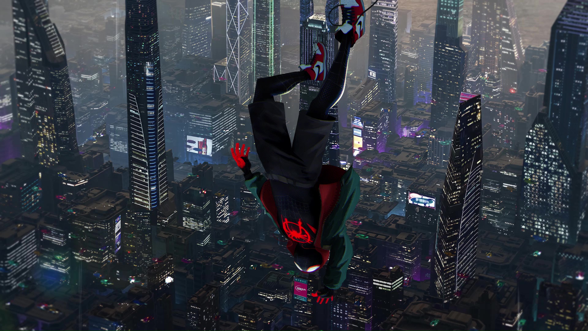 Miles Morales Falling Out Of The Sky Wallpapers - Wallpaper Cave