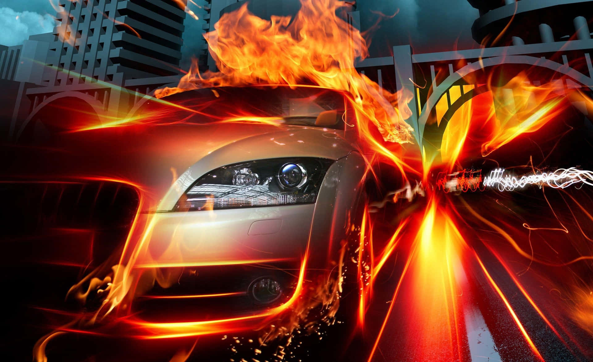 Flaming Car Wallpapers - Wallpaper Cave