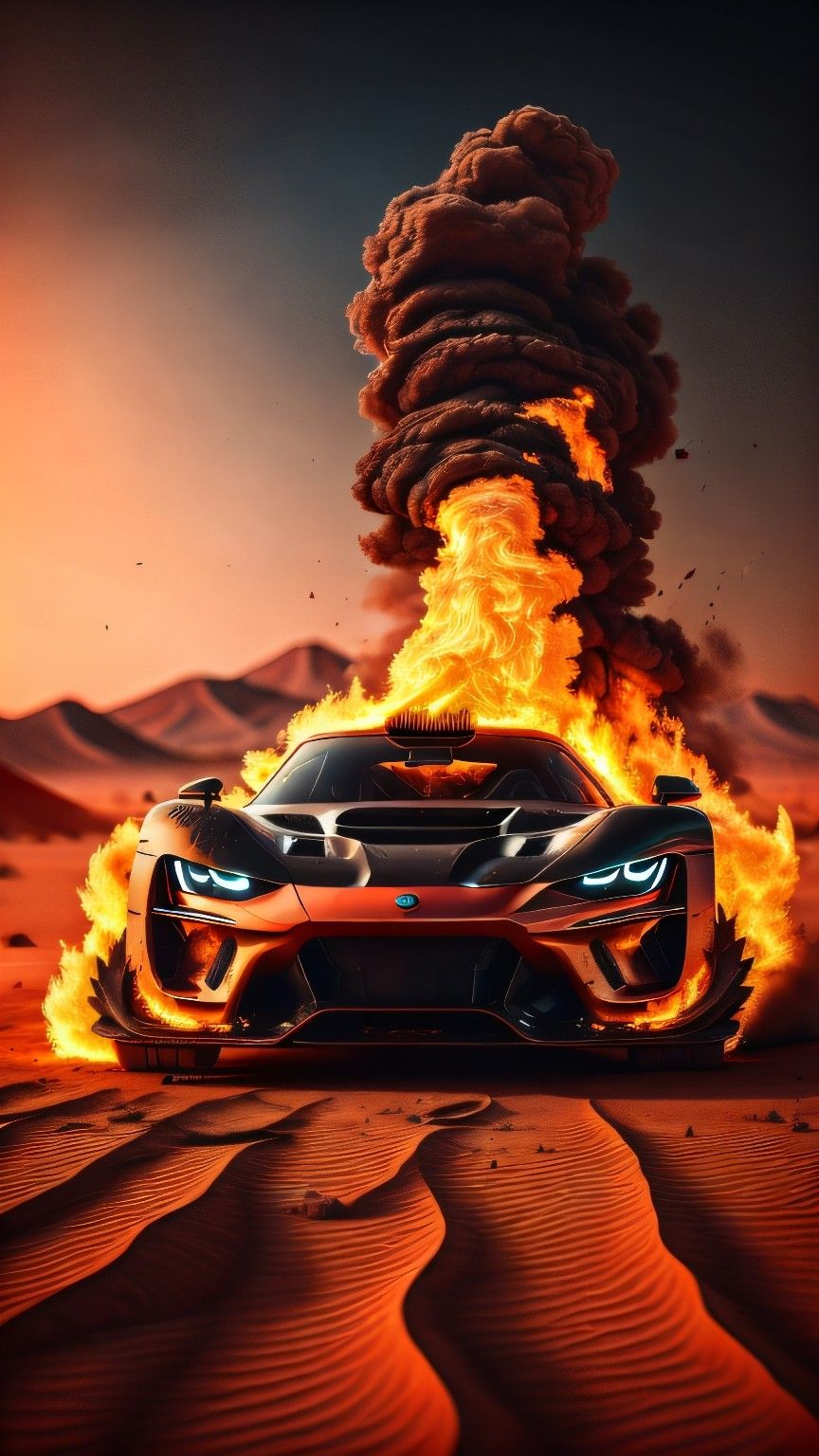 Flaming Car Wallpapers - Wallpaper Cave