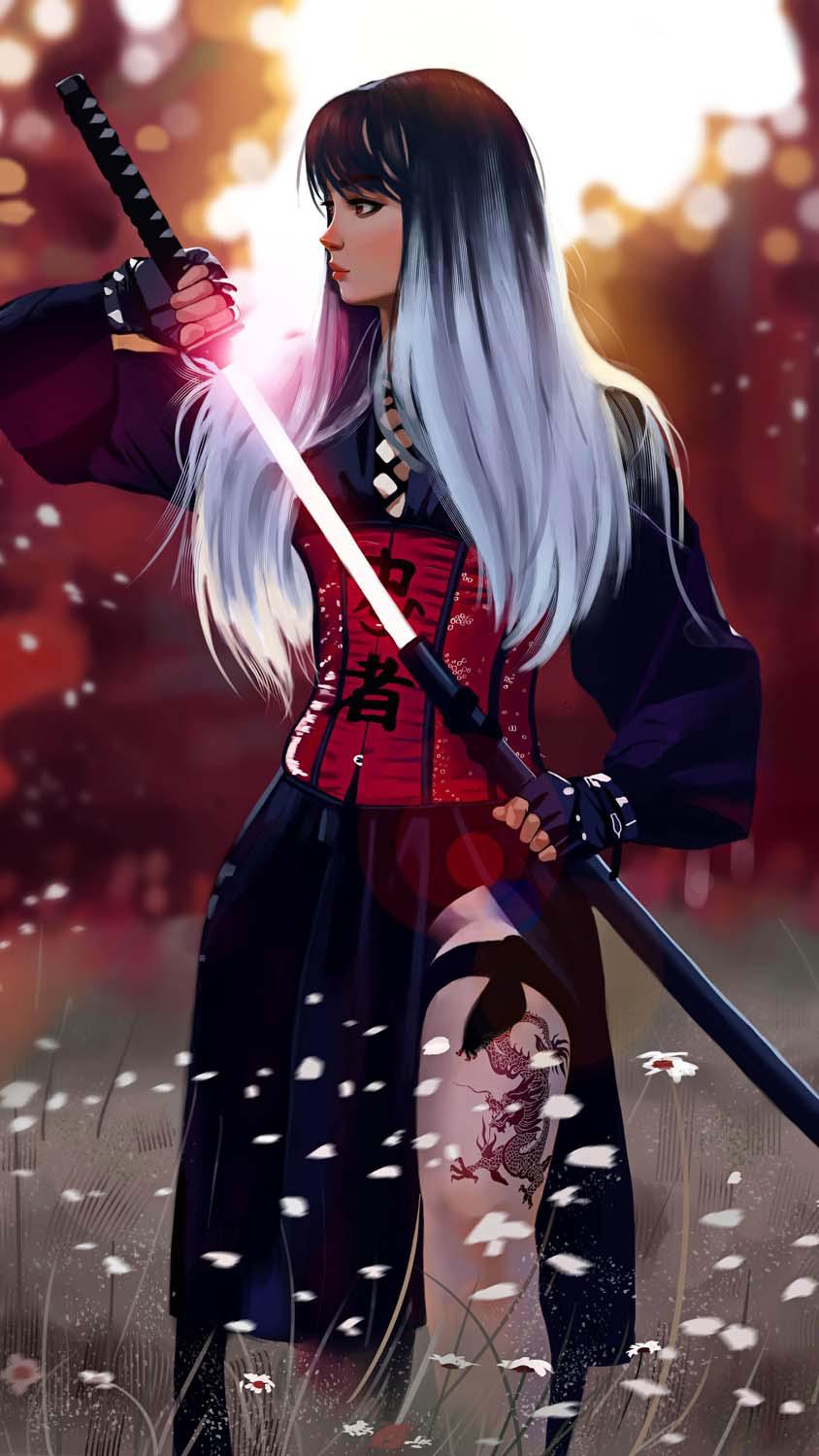 Samurai Girl iPhone Wallpapers - Wallpaper Cave