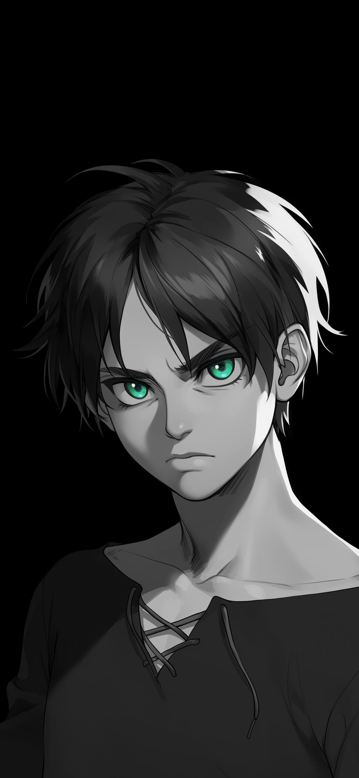 Eren Black And White Wallpapers - Wallpaper Cave