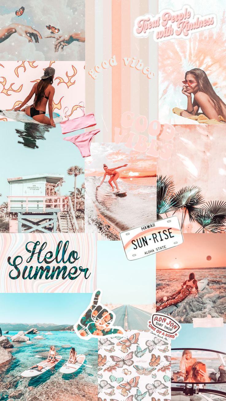 Hello Summer Collage Wallpapers - Wallpaper Cave