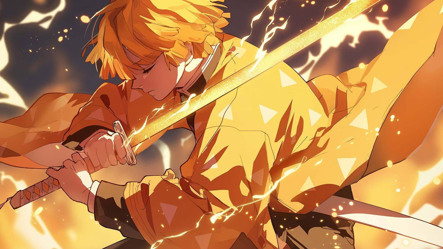 Zenitsu Thunder Wallpapers - Wallpaper Cave