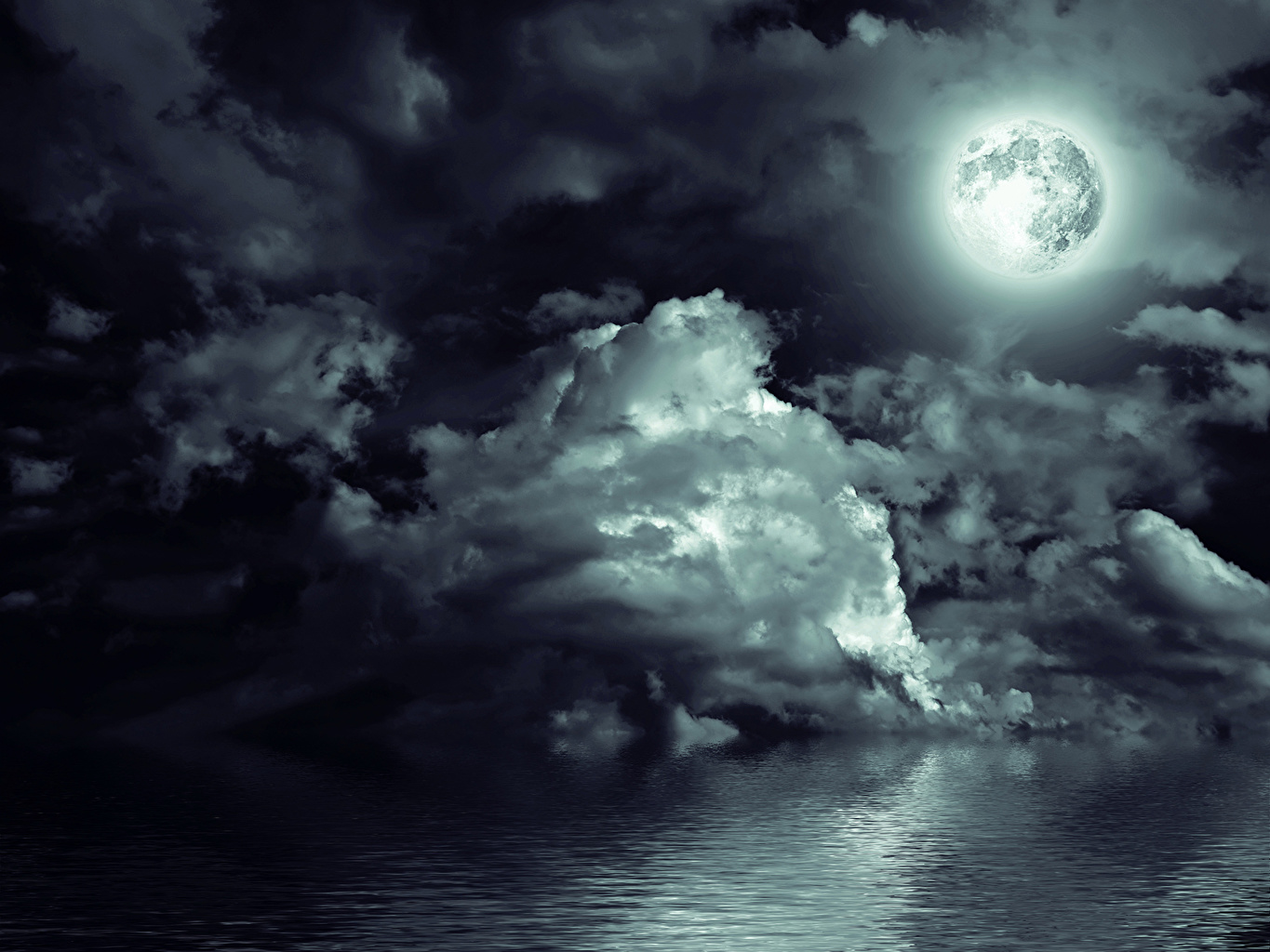 Moon With Clouds Wallpapers - Wallpaper Cave