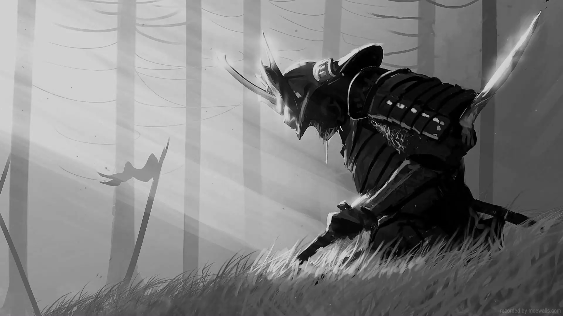 Black White Samurai Wallpapers - Wallpaper Cave