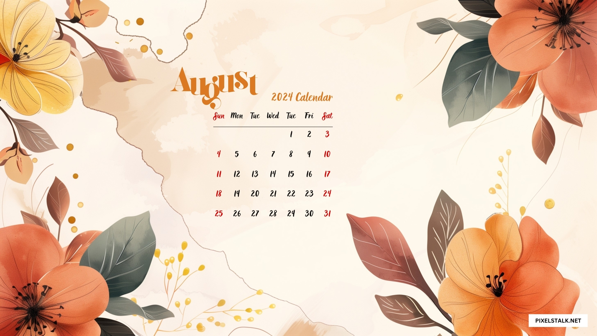 August 2024 Calendar Wallpapers - Wallpaper Cave