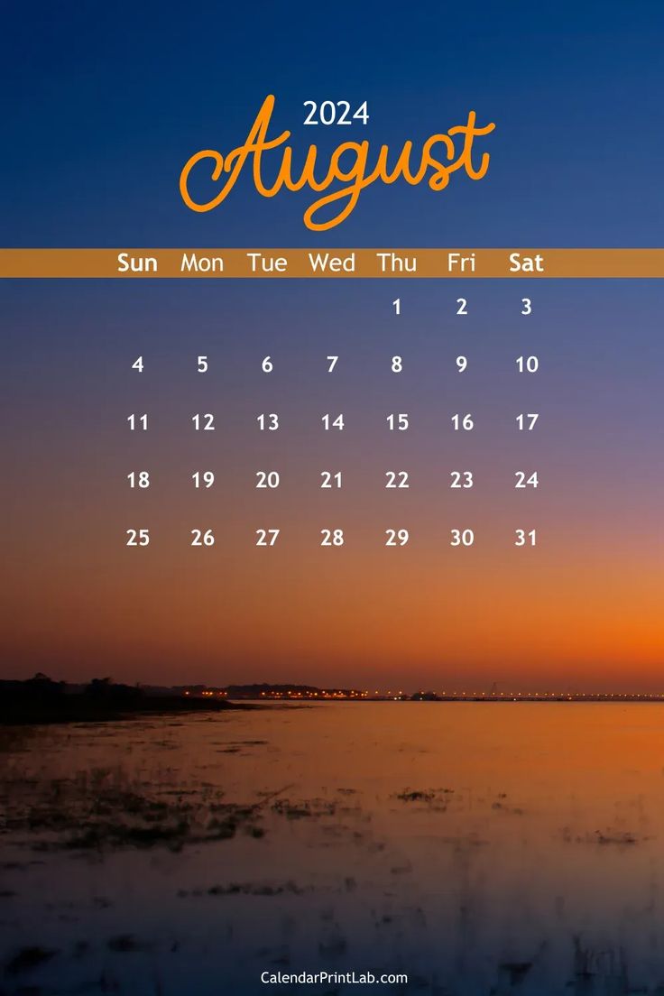 August 2024 Calendar Wallpapers - Wallpaper Cave