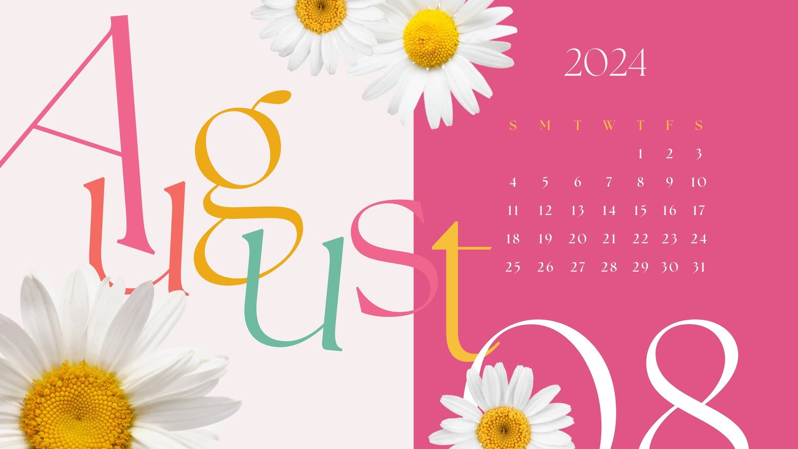 August 2024 Calendar Wallpapers - Wallpaper Cave