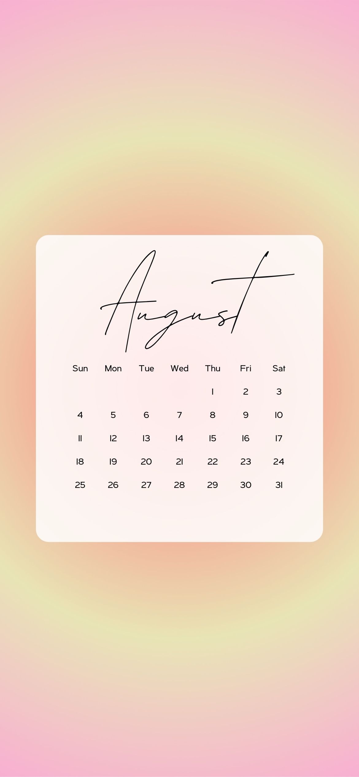 August 2024 Calendar Wallpapers - Wallpaper Cave