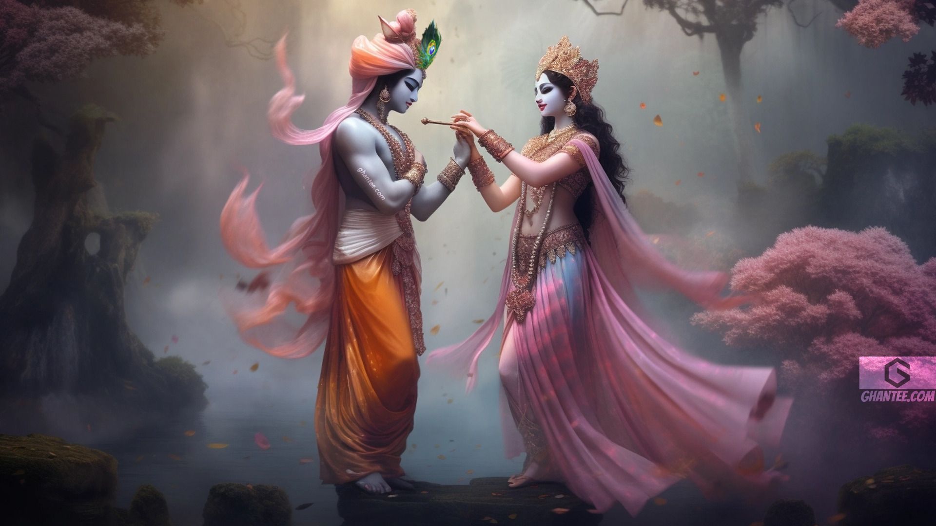 Radha Krishna Aesthetic Wallpapers - Wallpaper Cave