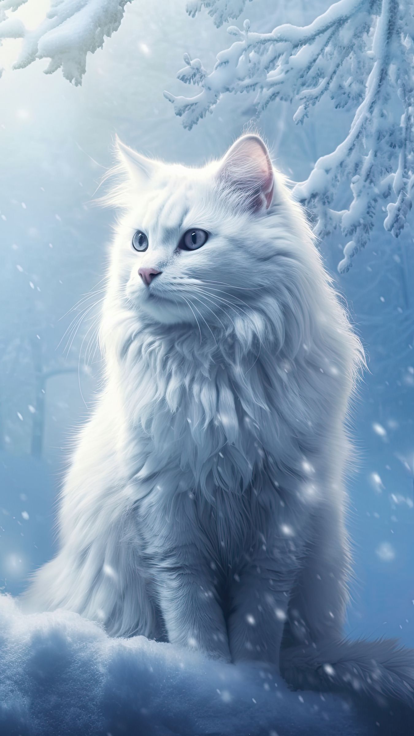 Cats In The Snow Wallpapers - Wallpaper Cave