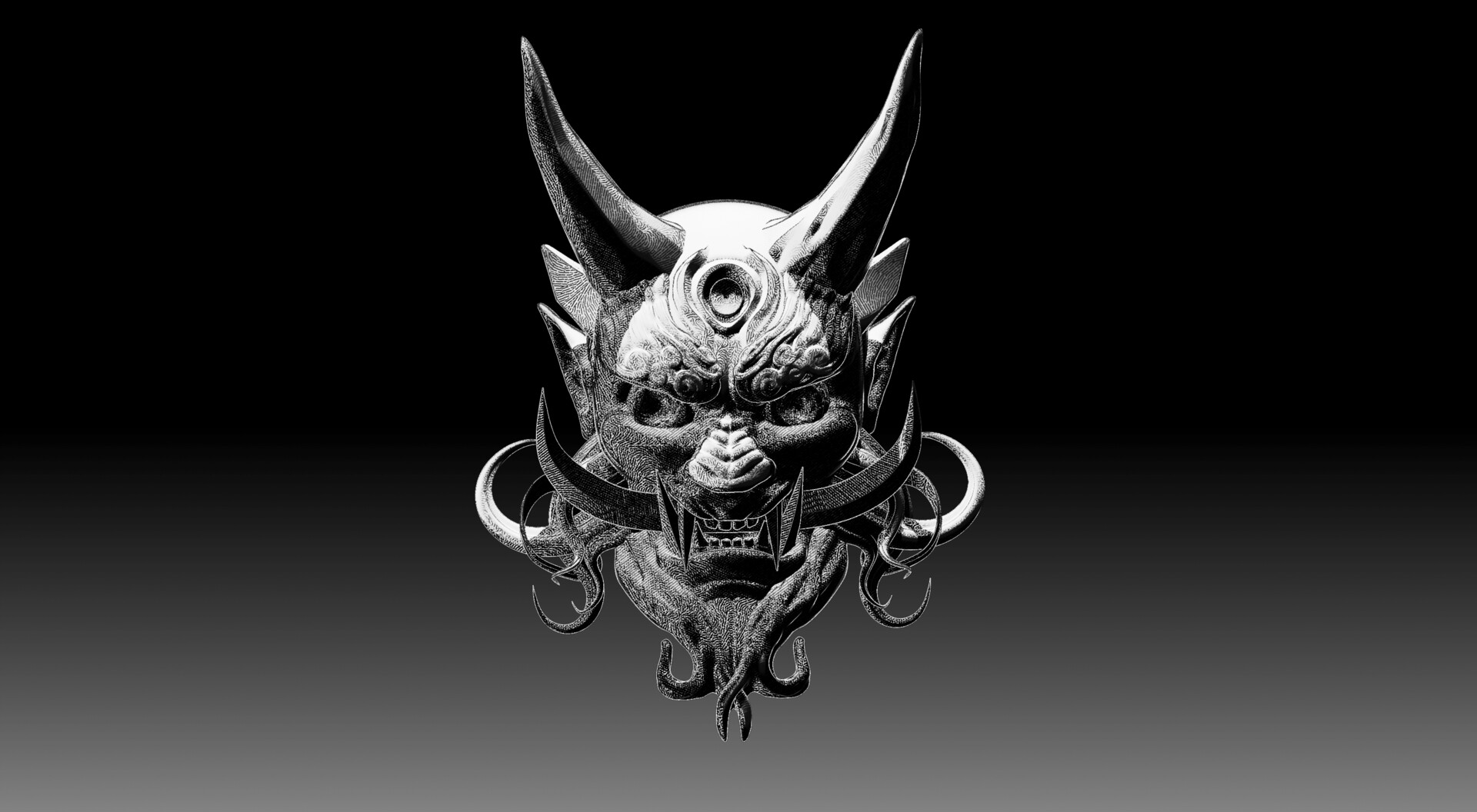 Black And White Oni Wallpapers - Wallpaper Cave