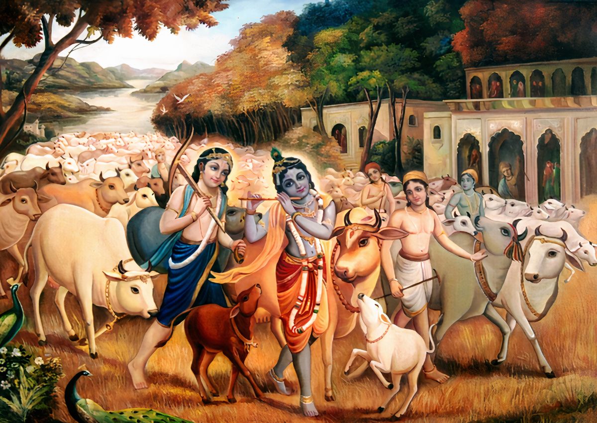 Lord Krishna With Cow Wallpapers - Wallpaper Cave