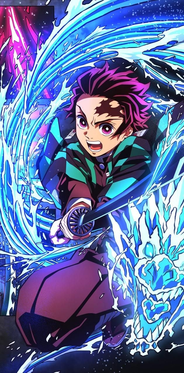 Blue And Red Demon Slayer Wallpapers - Wallpaper Cave