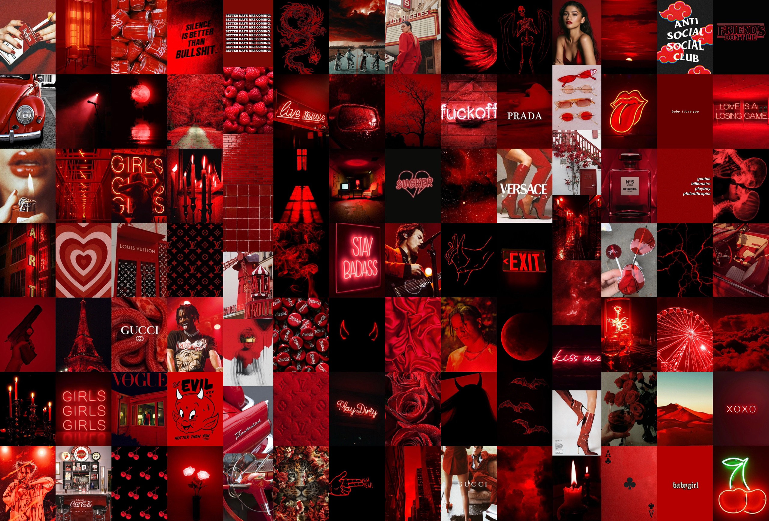 Red And Black Collages Wallpapers - Wallpaper Cave
