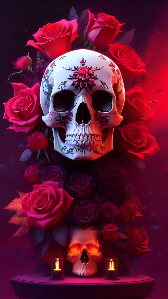 Skull Drop Roses Wallpapers - Wallpaper Cave