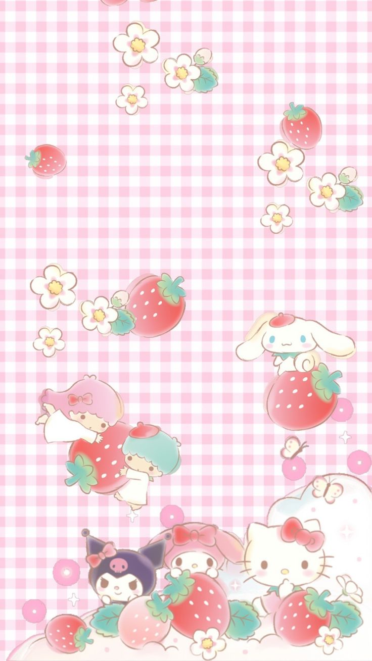 Hello Kitty Strawberry Wallpapers - Wallpaper Cave