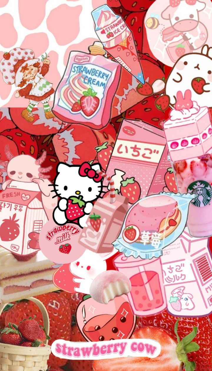 Hello Kitty Strawberry Wallpapers - Wallpaper Cave