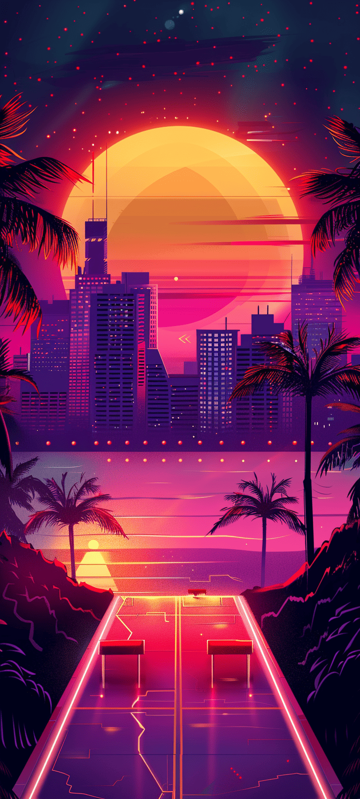Synthwave Mobile Wallpapers - Wallpaper Cave