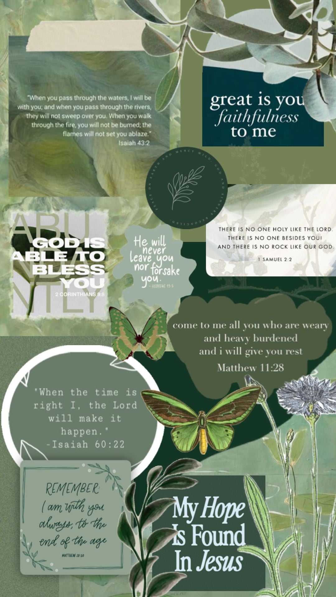 Green Bible Verse Wallpapers - Wallpaper Cave