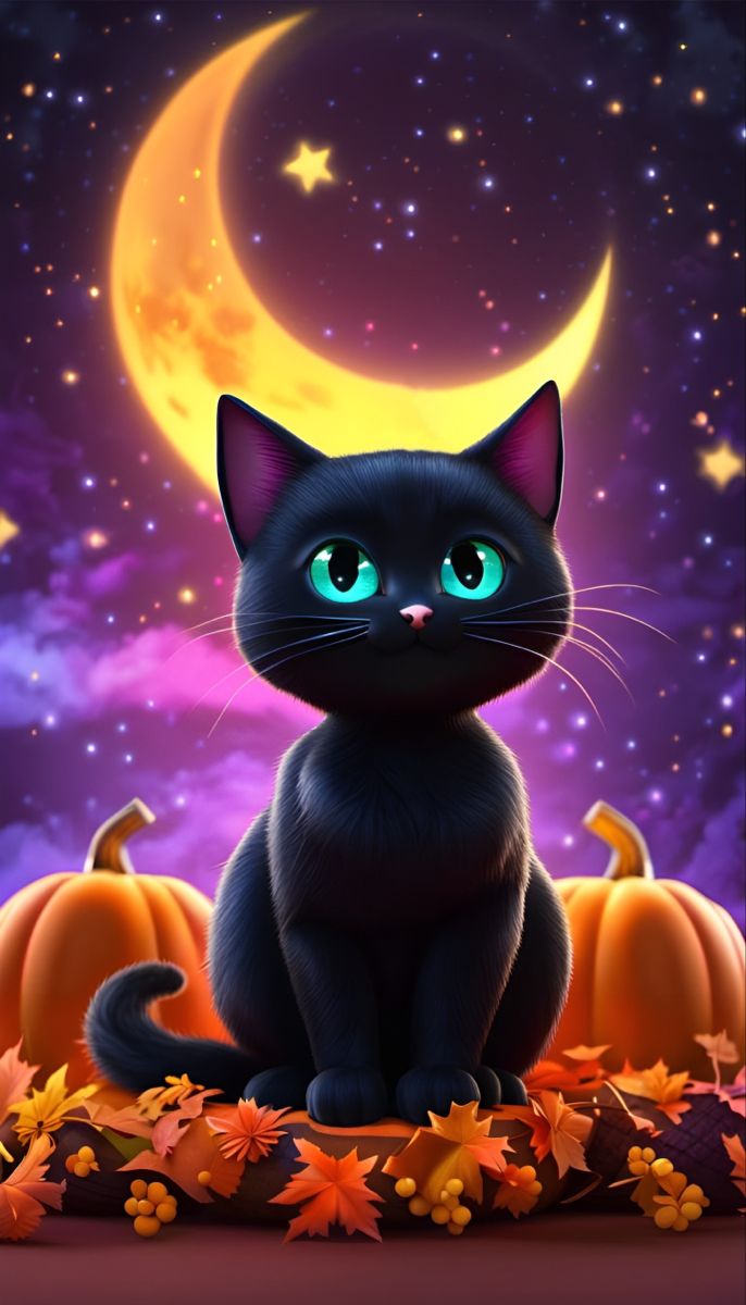 Cute Spooky Cat Wallpapers - Wallpaper Cave