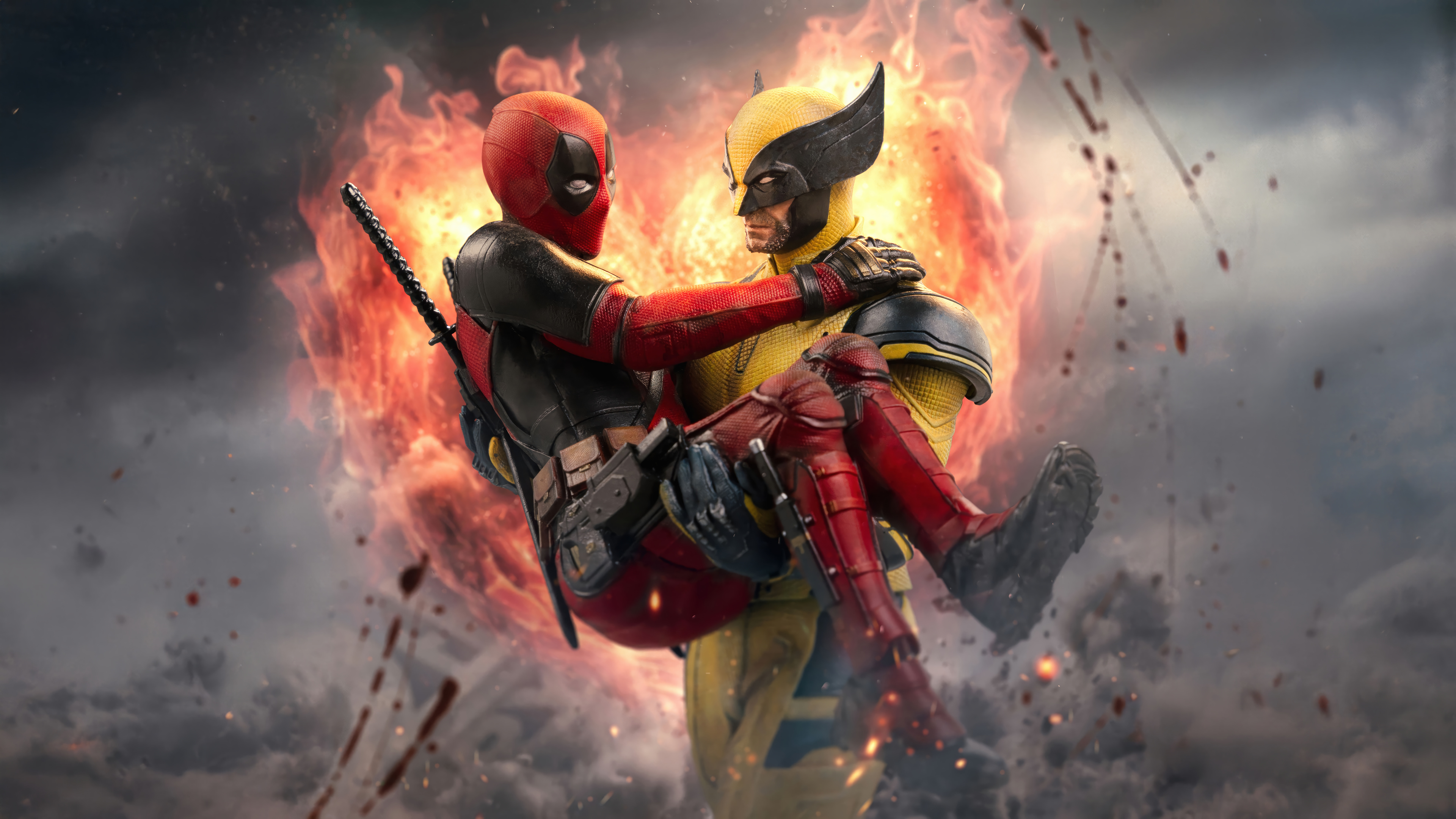 Fondo De Pantalla 4k De Wolverine Vs Deadpool Deadpool & Wolverine HD