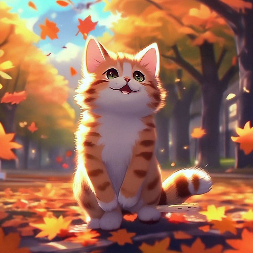 Autumn Cat Anime Wallpapers - Wallpaper Cave