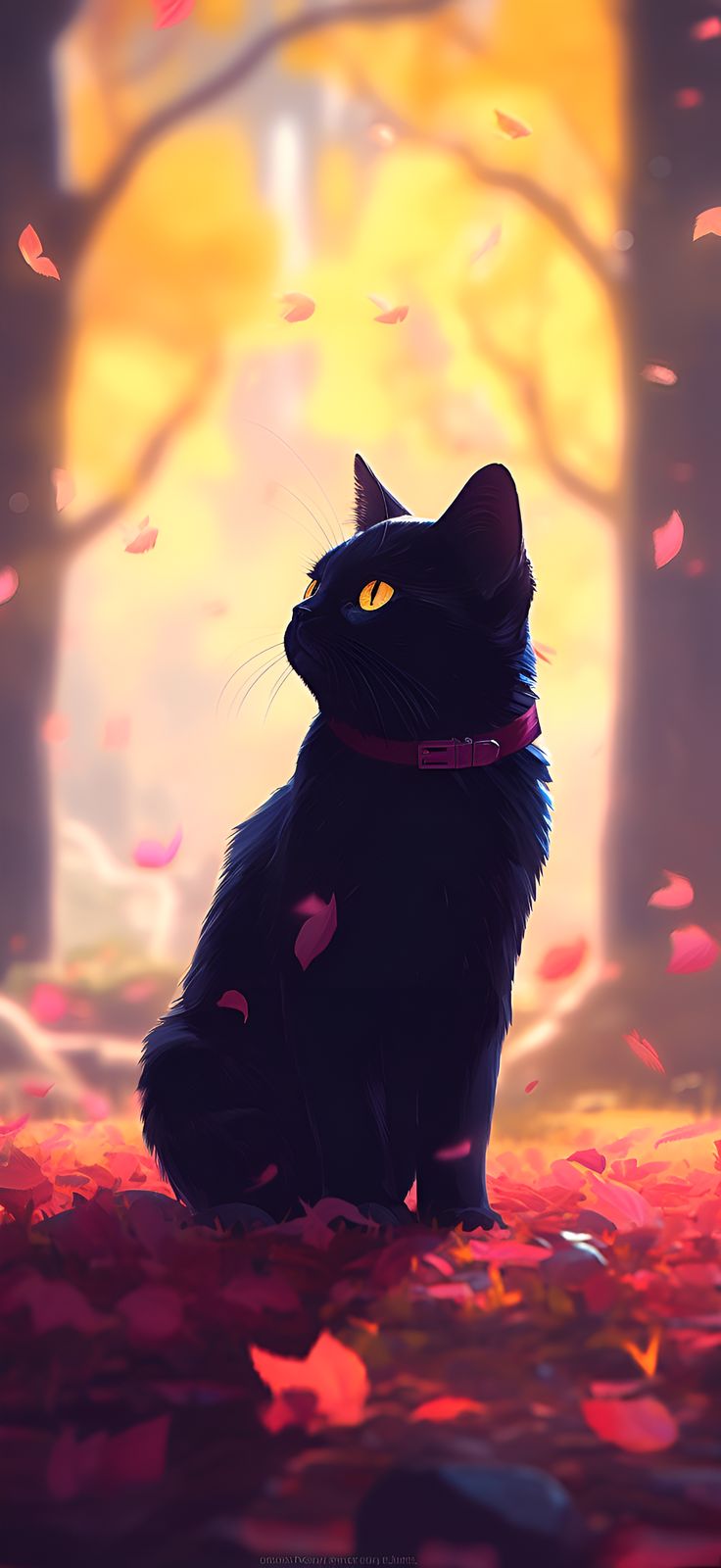 Autumn Cat Anime Wallpapers - Wallpaper Cave