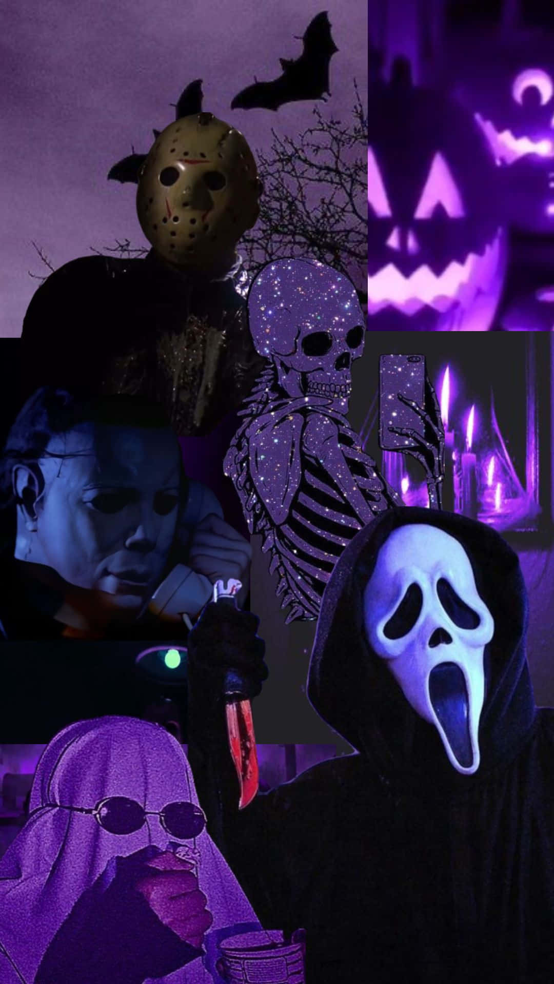 Purple Halloween Collage Wallpapers - Wallpaper Cave