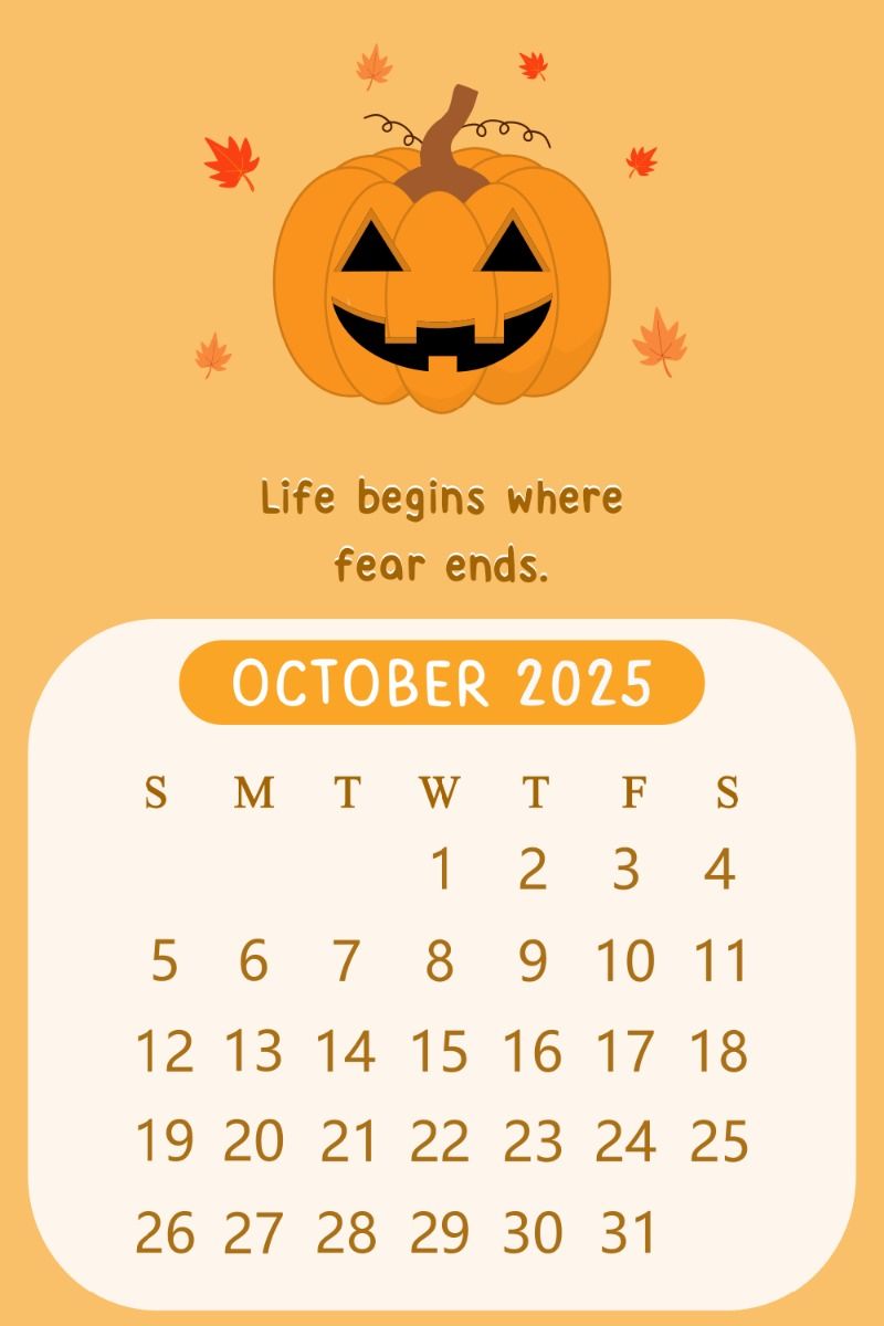 October 2025 Calendar Wallpapers - Wallpaper Cave