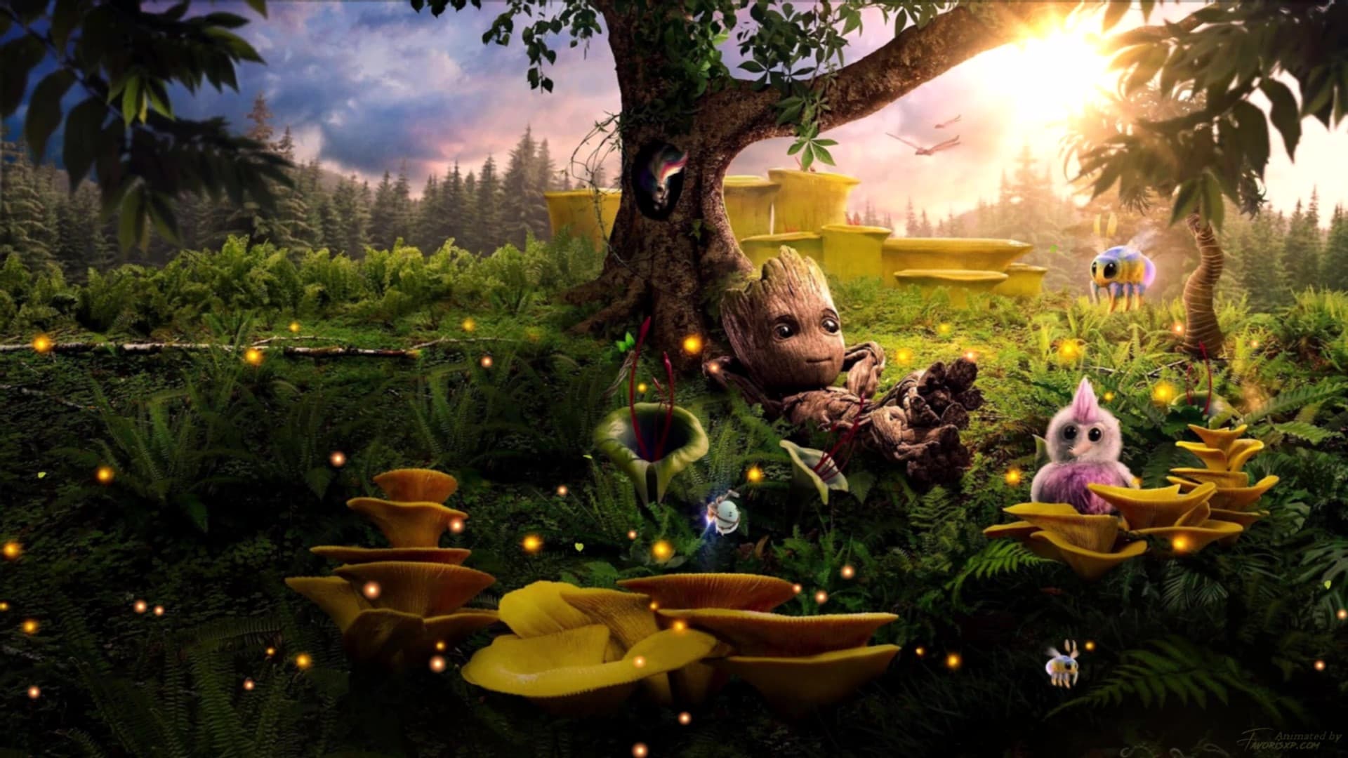 Groot Cartoon Wallpapers - Wallpaper Cave