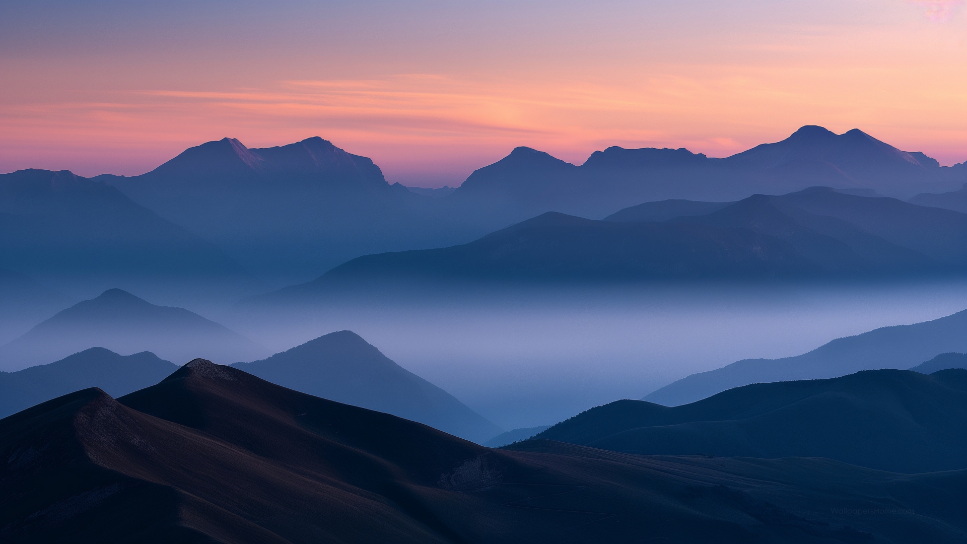 Abstract Mountain Ranges With Sunset Wallpapers - Wallpaper Cave