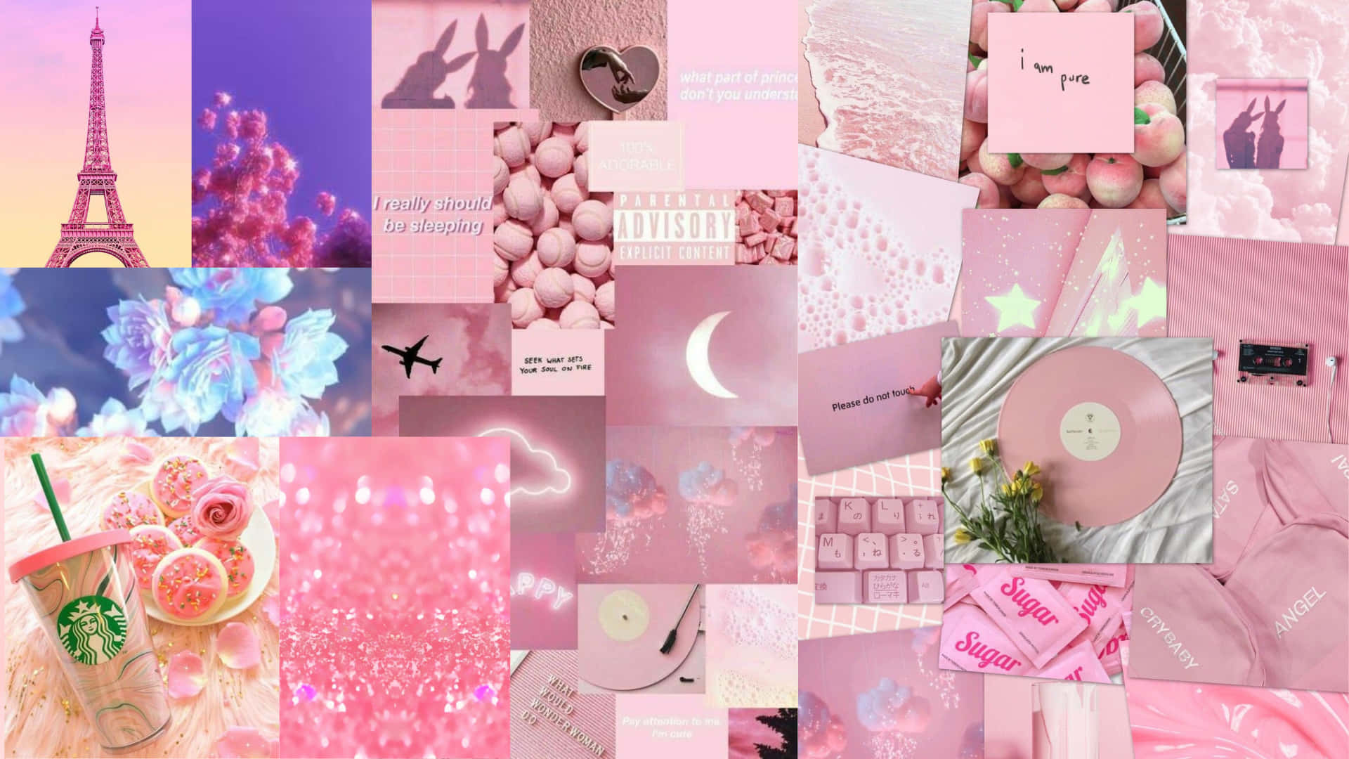 Pink Collage Computer Wallpapers - Wallpaper Cave