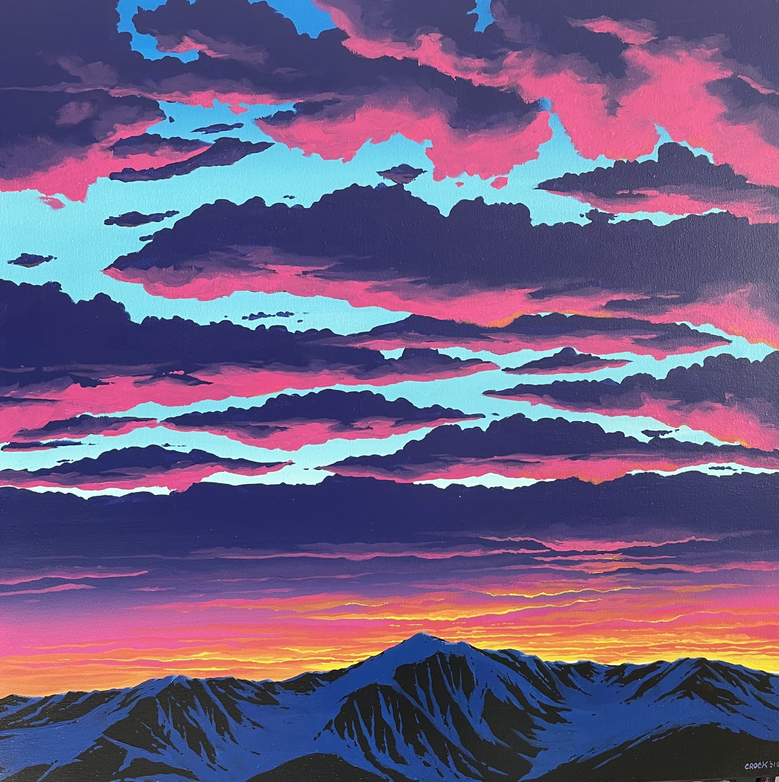 Abstract Mountain Ranges With Sunset Wallpapers - Wallpaper Cave