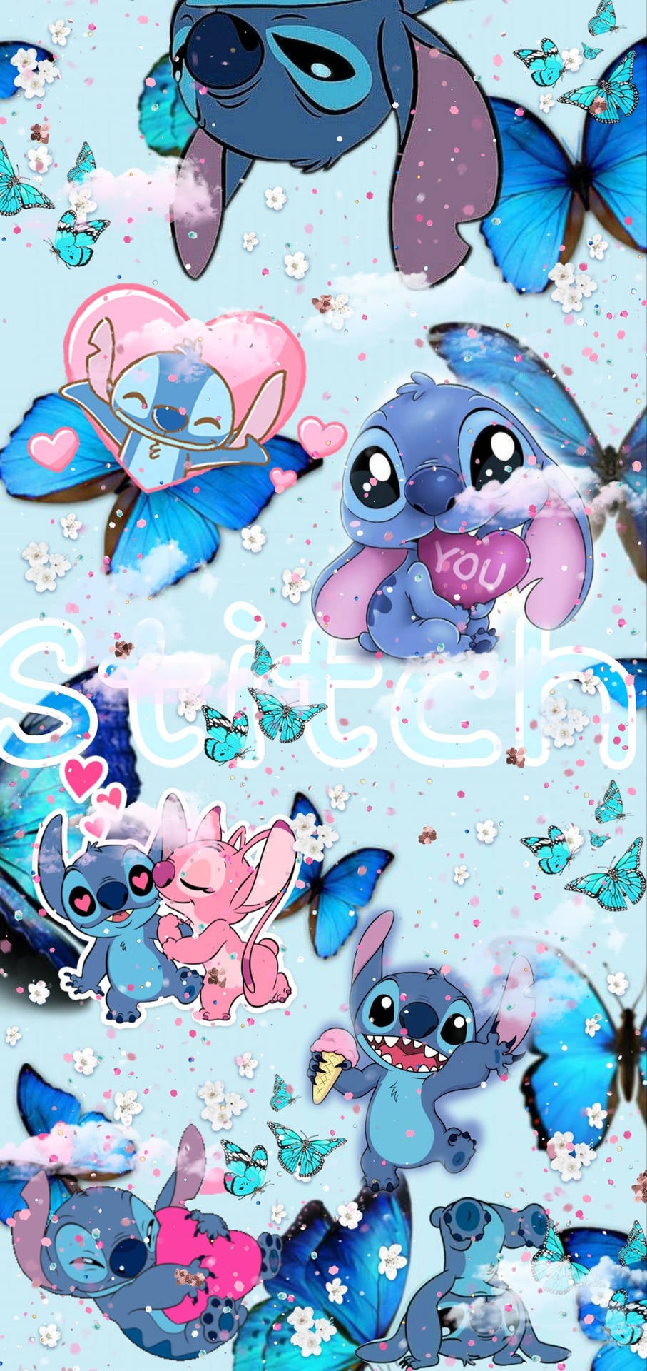 Stitch And Angel Collage Wallpapers - Wallpaper Cave