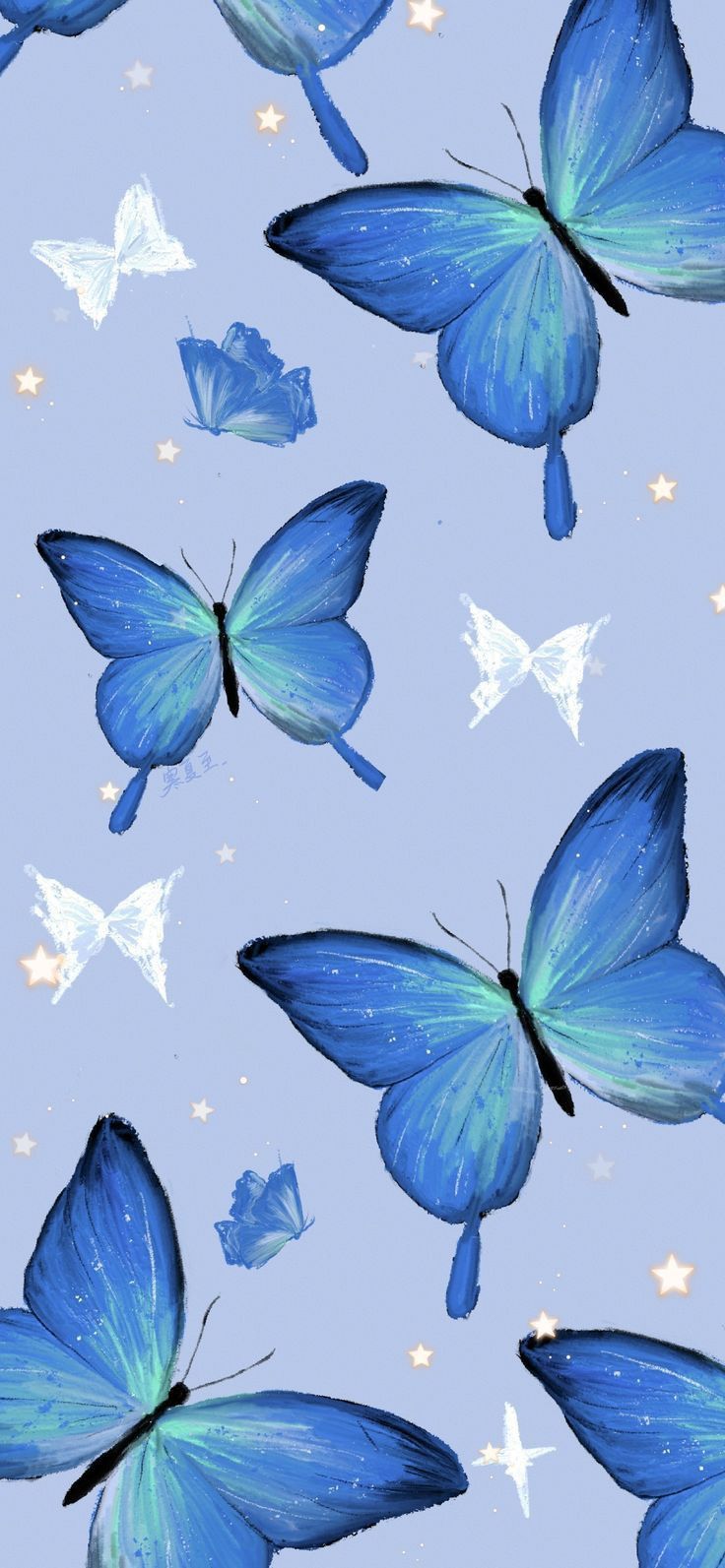 Blue Preppy Butterfly Wallpapers - Wallpaper Cave