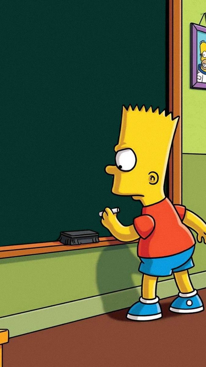 The Simpsons Bart Simpson Chalkboard Wallpapers - Wallpaper Cave