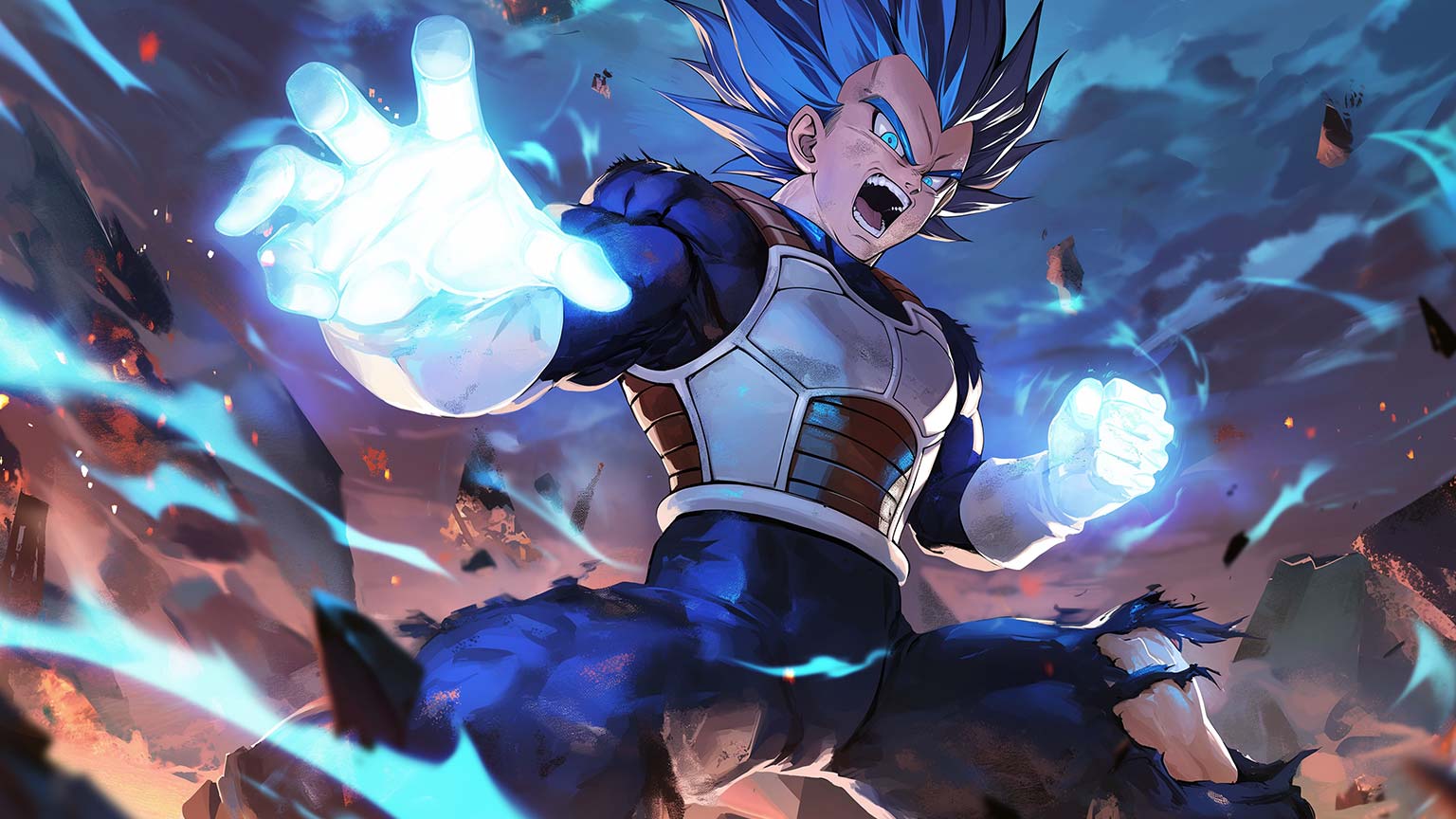 Dragon Ball Z Vegeta Powering Up Wallpapers - Wallpaper Cave