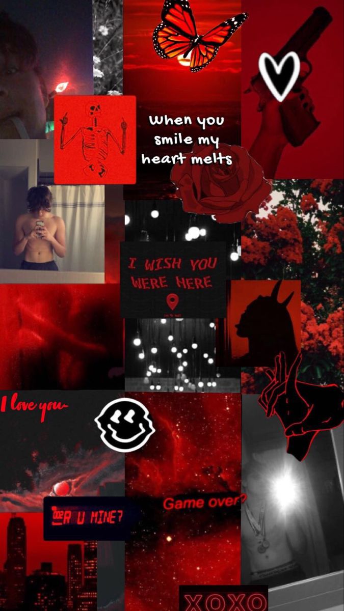 Red Collage iPhone Wallpapers - Wallpaper Cave