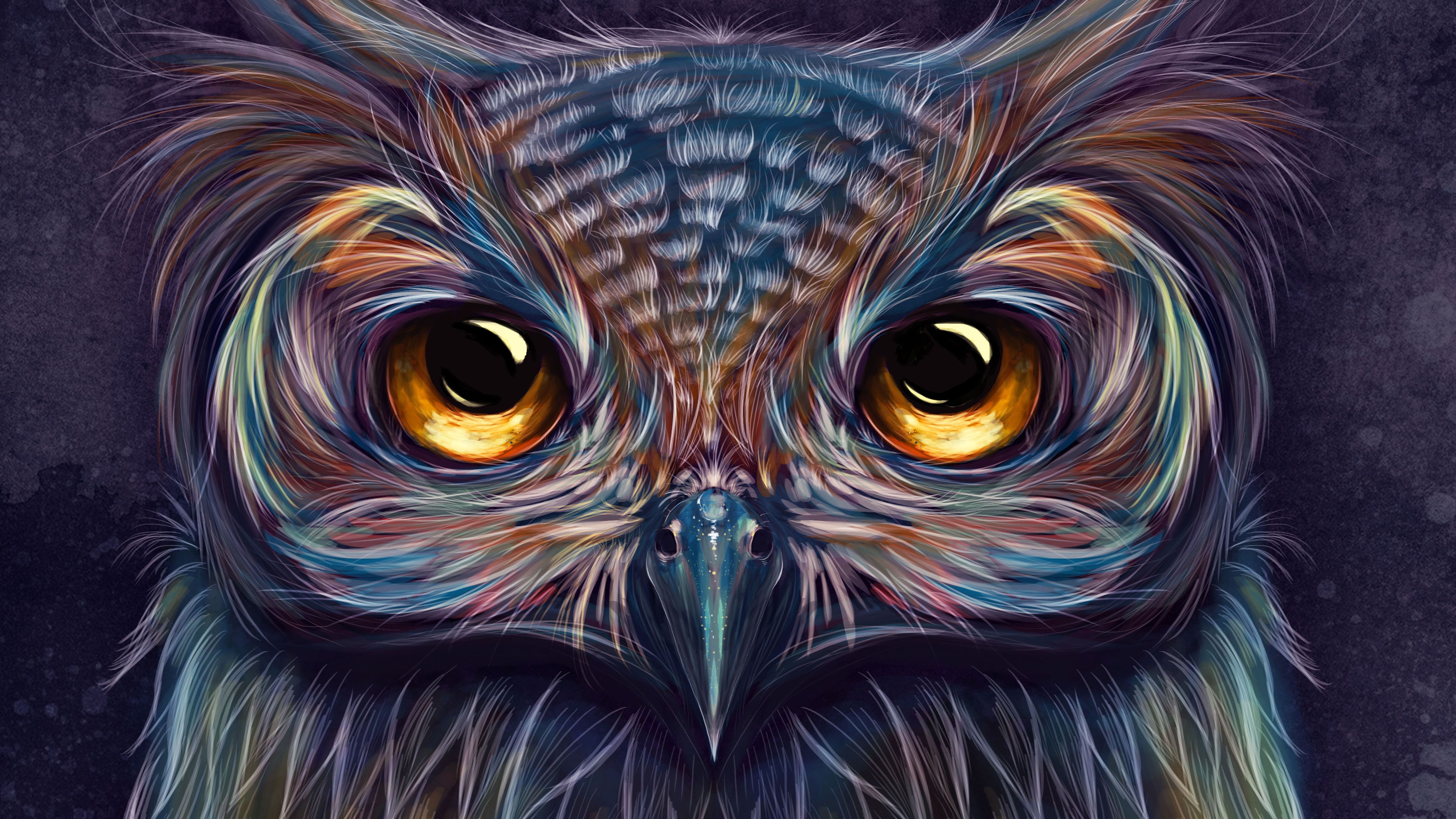 Abstract Owls Wallpaper