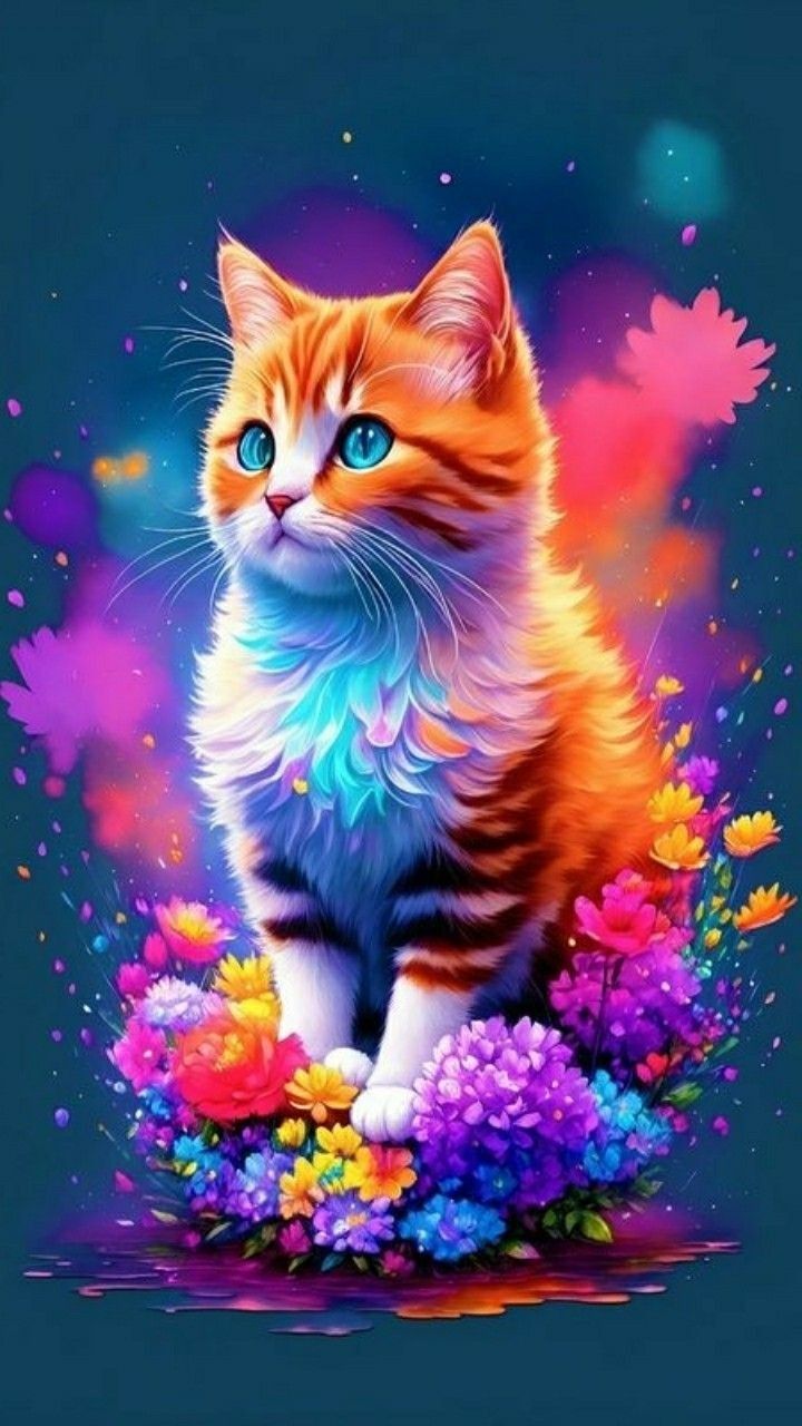 Cat And Rainbow Wallpapers - Wallpaper Cave