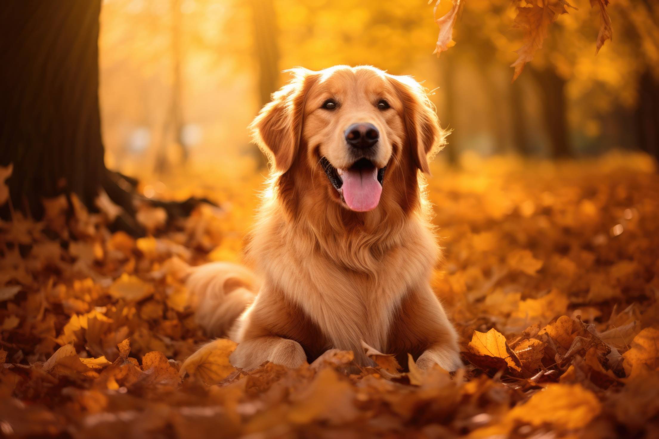Autumn Cute Dog Wallpapers - Wallpaper Cave