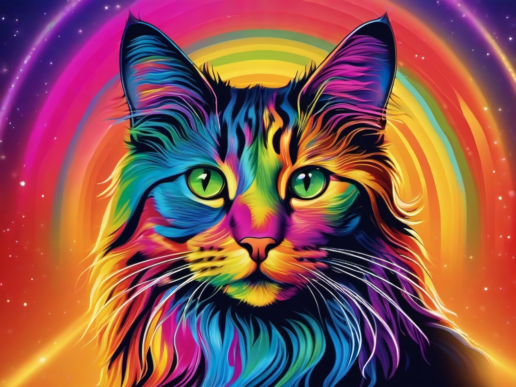 Cat And Rainbow Wallpapers - Wallpaper Cave